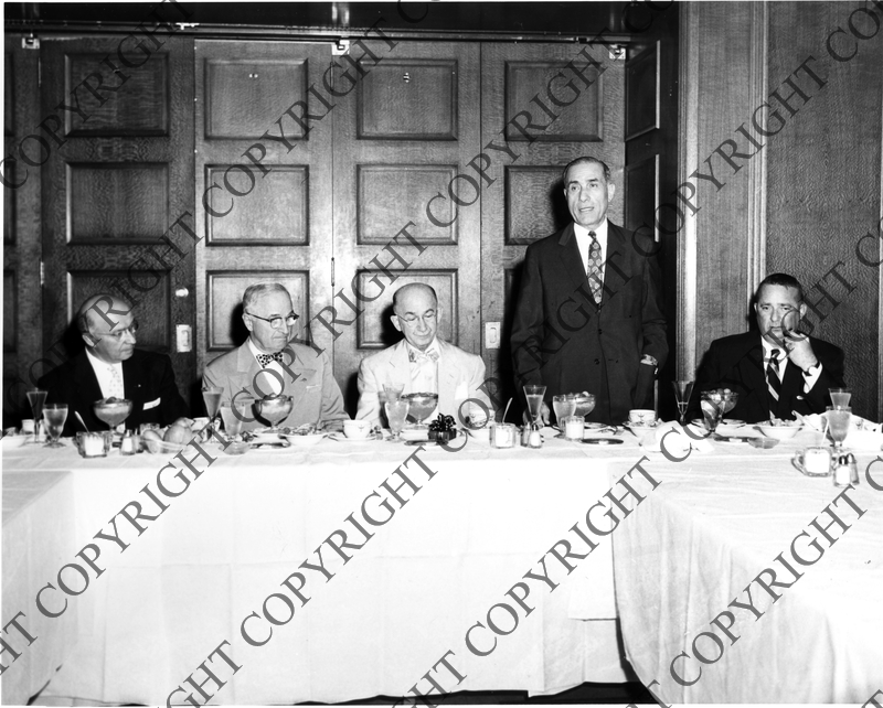Eddie Jacobson, former President Truman, and Henry Talge at Banquet ...