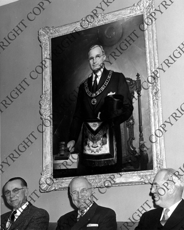 Truman with other Masons in Research Room | Harry S. Truman