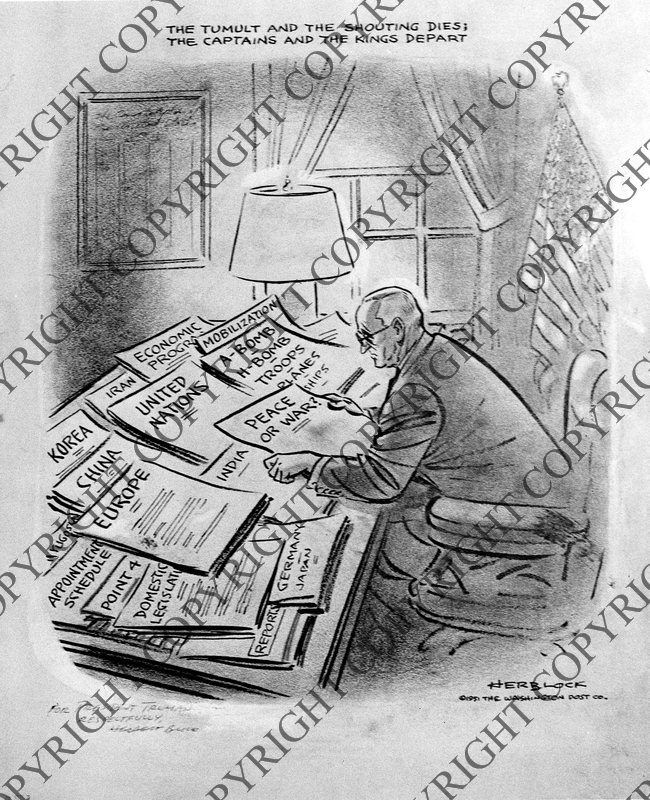 Political cartoon by Herblock | Harry S. Truman