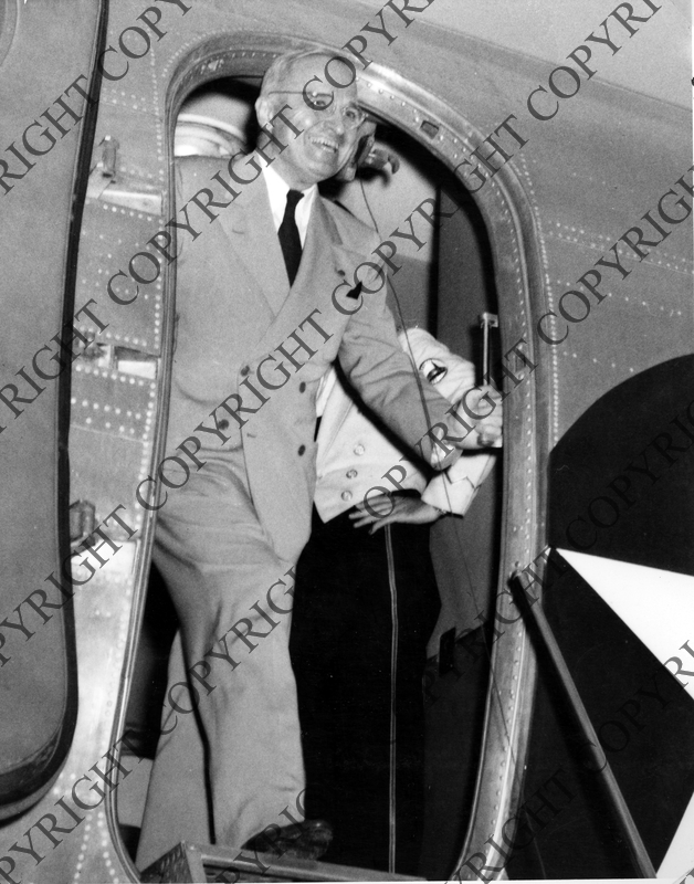 President Truman on plane | Harry S. Truman