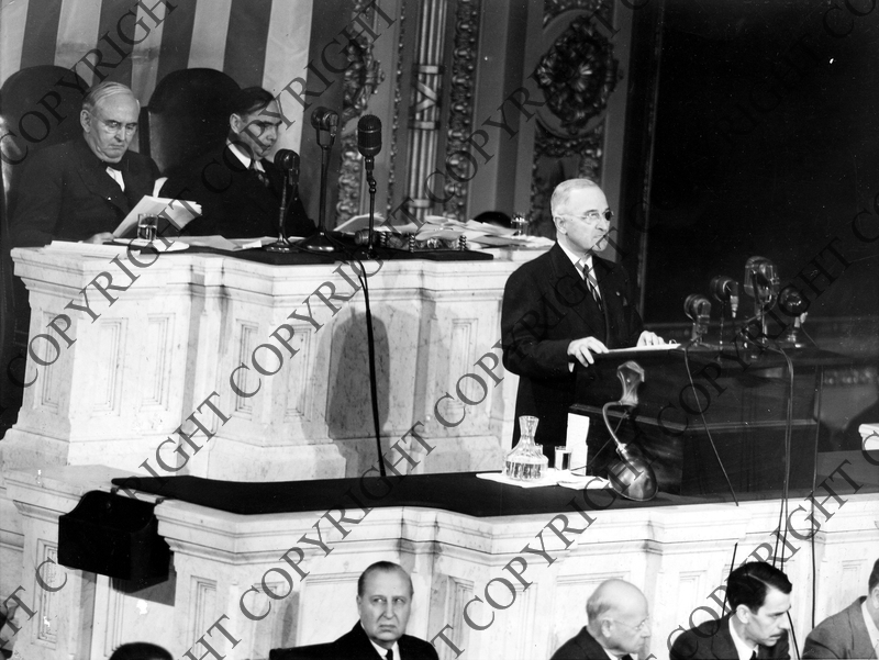President Truman giving a speech to Congress | Harry S. Truman