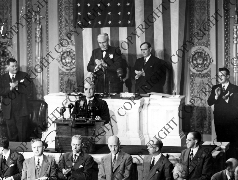 Harry S. Truman giving a speech to Congress | Harry S. Truman