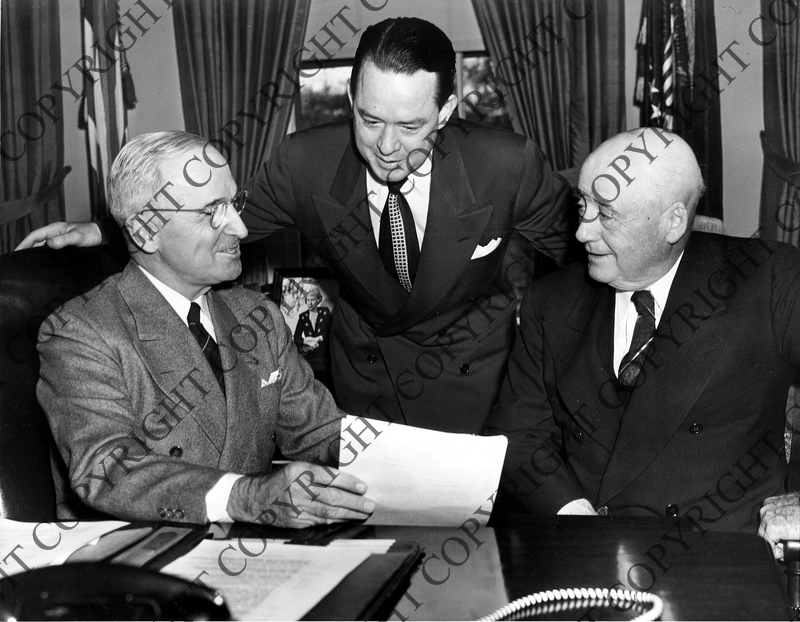 Harry S. Truman with Sam Rayburn and a Young Democrat Member | Harry S ...