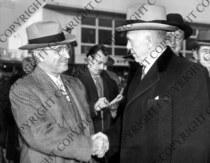 President Truman welcomes George Marshall on return from London | Harry ...