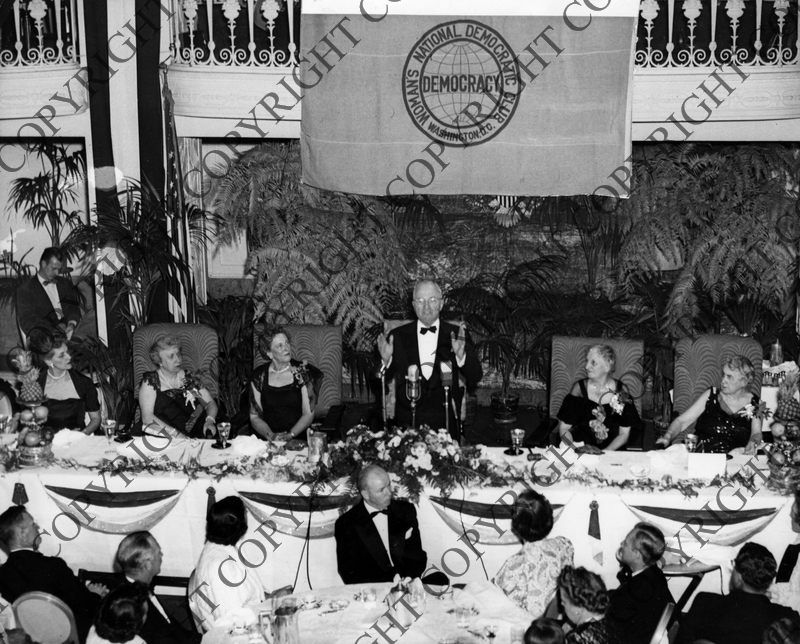 Harry S. Truman speaking at Woman's National Democratic Club Banquet ...
