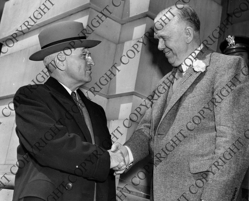 Harry S. Truman shakes hands with George C. Marshall | Harry S. Truman
