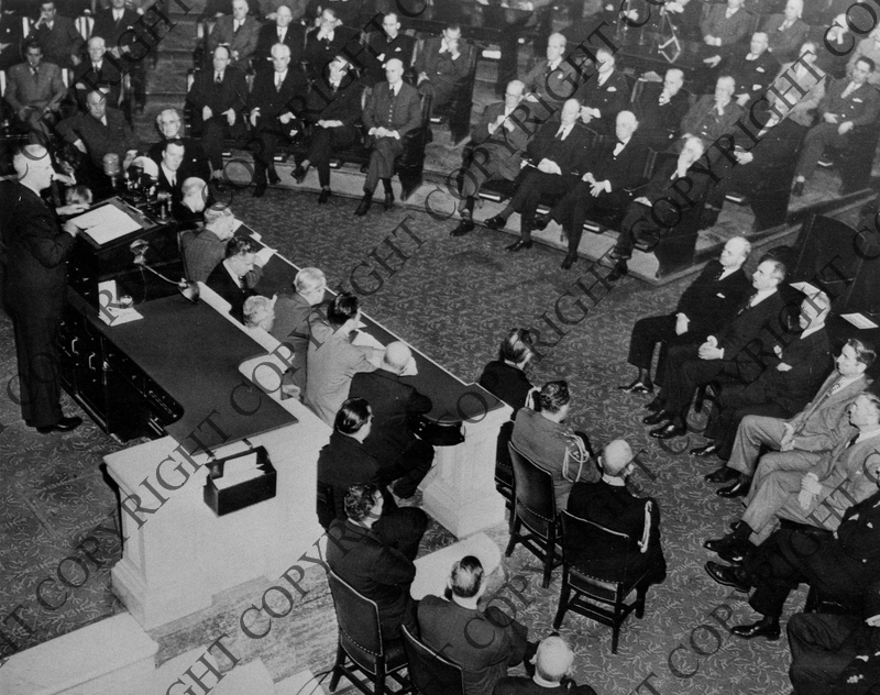 President Harry S. Truman addressing a Joint Session of Congress, the ...