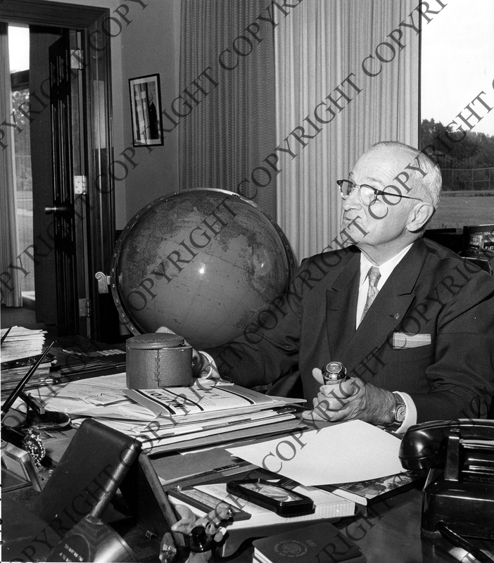 Truman behind his desk at the Truman Library | Harry S. Truman