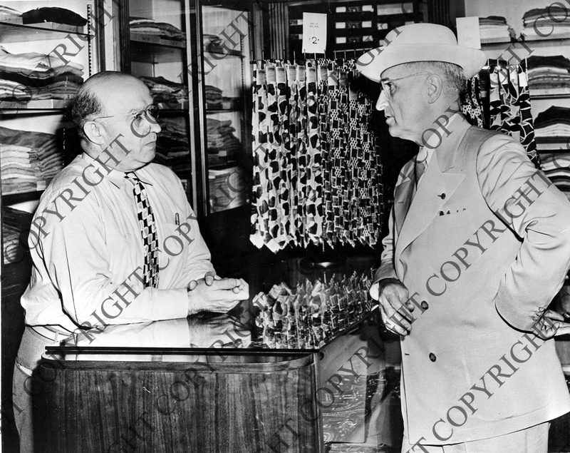 President Truman with Eddie Jacobson at Westport store | Harry S. Truman