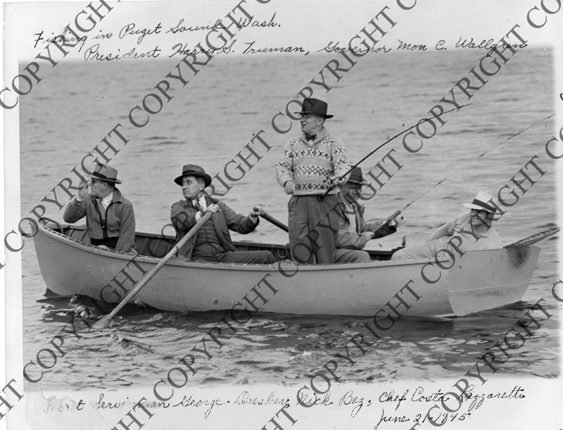 President Harry S. Truman Fishes in Puget Sound, Washington | Harry S ...