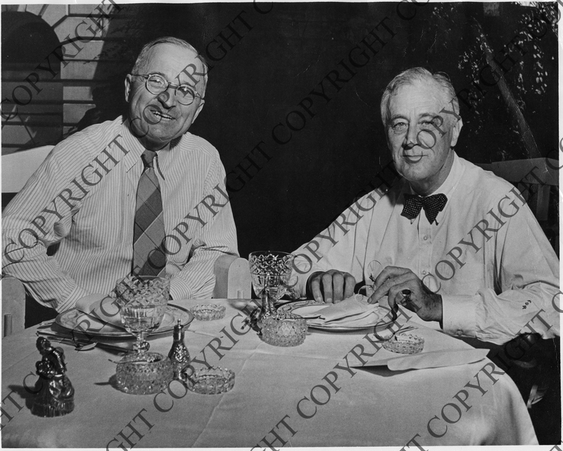 Senator Harry S. Truman at Lunch with President Franklin Roosevelt ...