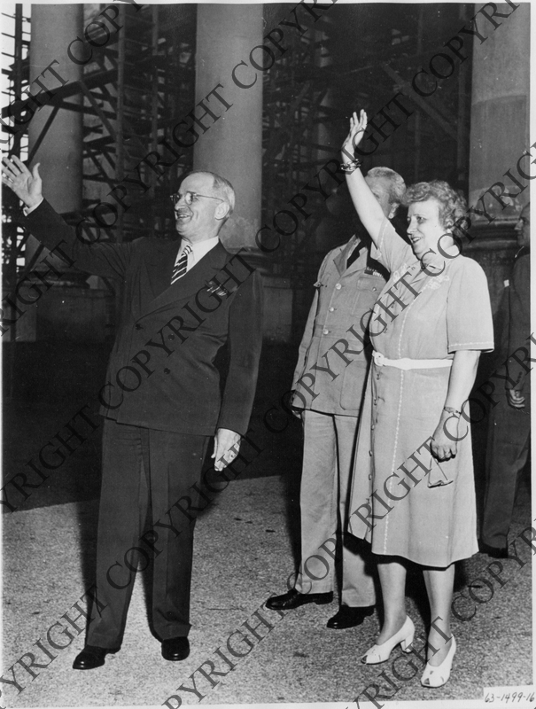 President Harry S. Truman and Bess Truman Waving | Harry S. Truman