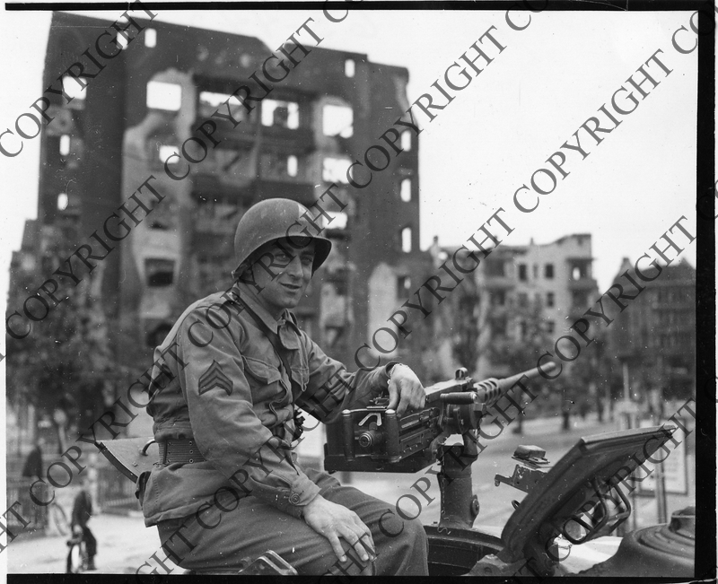 Allied Forces Enter Germany: Allied Soldier in Tank, Berlin | Harry S ...