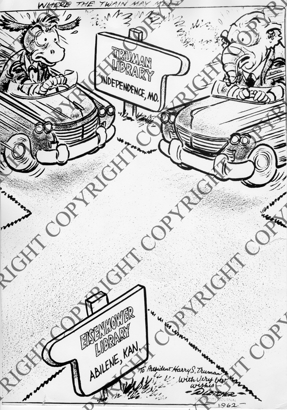 Truman and Eisenhower political cartoon | Harry S. Truman