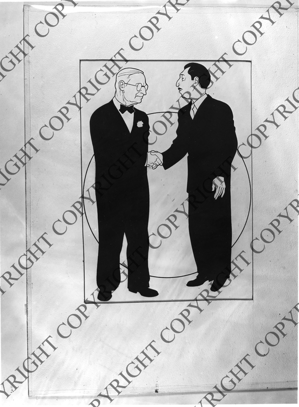 Cartoon Featuring Presidents Truman and Aleman | Harry S. Truman