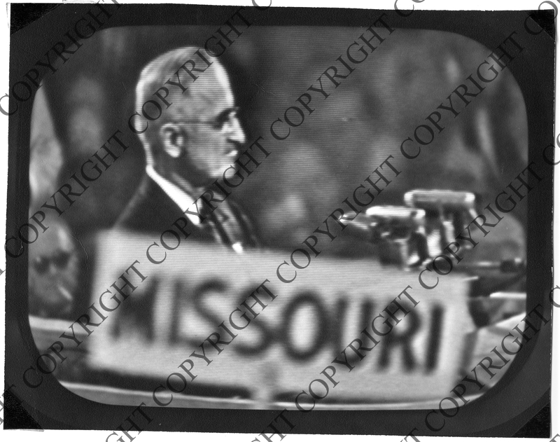 Harry S. Truman on Television Screen at Chicago Convention | Harry S ...