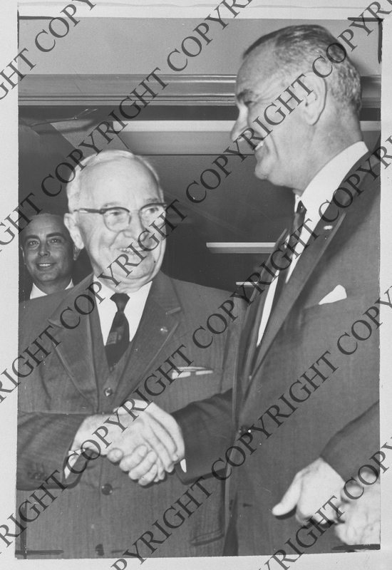 Former President Harry S. Truman and Vice President Lyndon Johnson ...