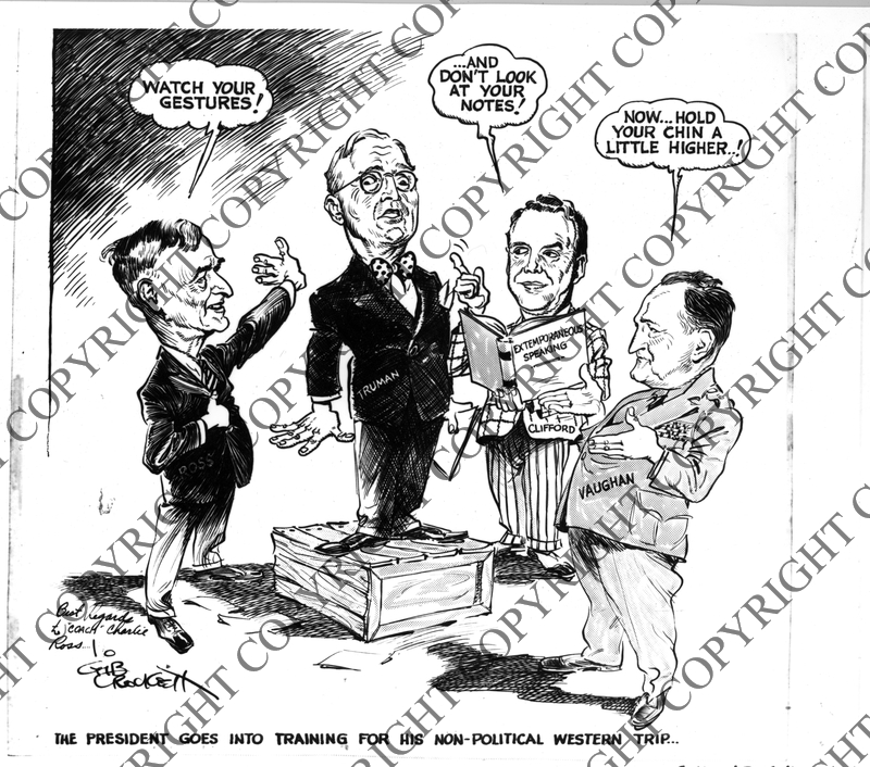 Gib Crockett Cartoon "The President Goes Into Training for his Non ...