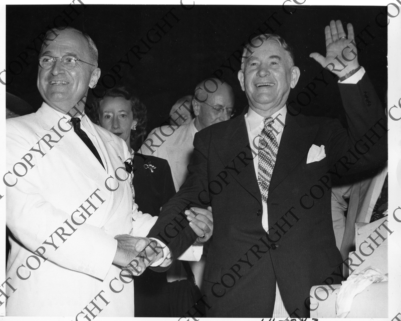 President Harry S. Truman and Alben Barkley at the Democratic National ...
