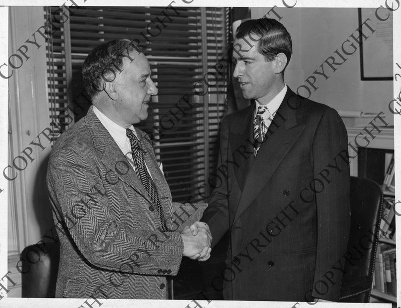 Matt Connelly and Stephen Early Shake Hands | Harry S. Truman