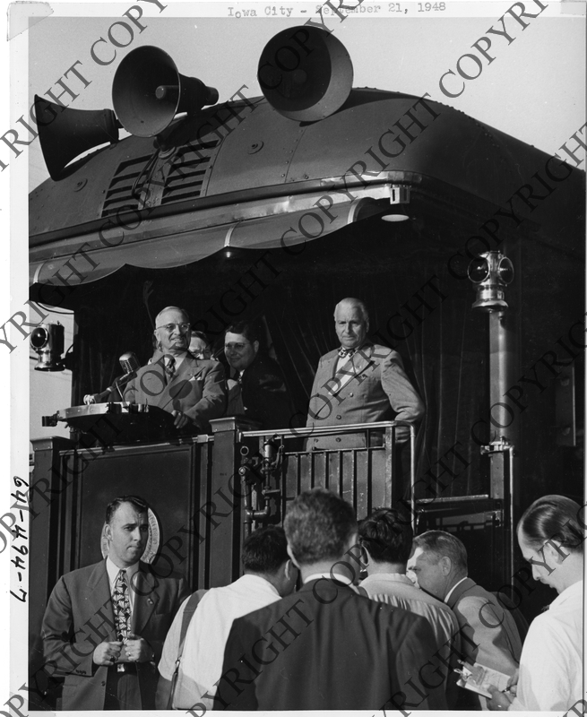 President Harry S. Truman Campaigning from a Train in Iowa | Harry S ...