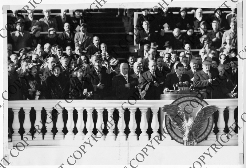 President Harry S. Truman and Vice President Alben W. Barkley at their ...