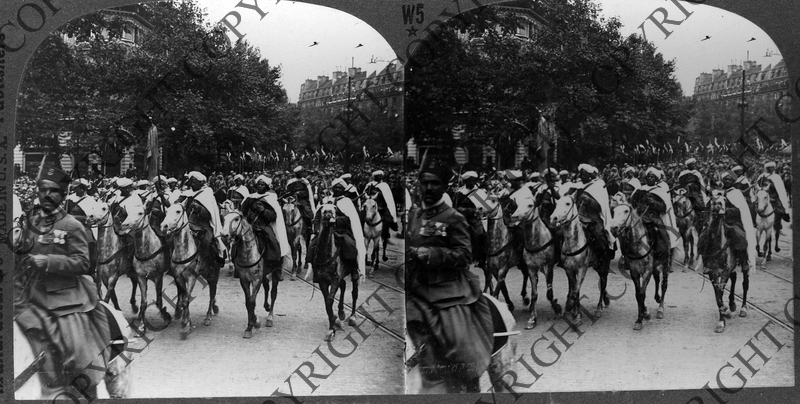 Stereograph of French Colonial (Morocco) Cavalry in Paris | Harry S. Truman