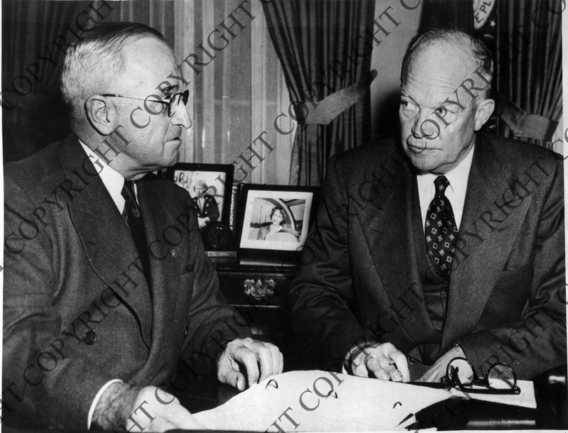 President Truman and Dwight D. Eisenhower in Oval Office | Harry S. Truman
