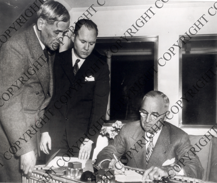 Truman Signing his Veto to Congress's Tax Reduction Bill | Harry S. Truman
