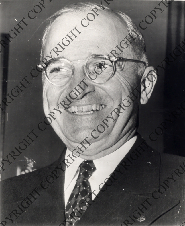 Head and Shoulder Photo of Grinning President Truman | Harry S. Truman