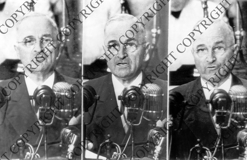 Three View of President Truman as he Addresses Congress | Harry S. Truman