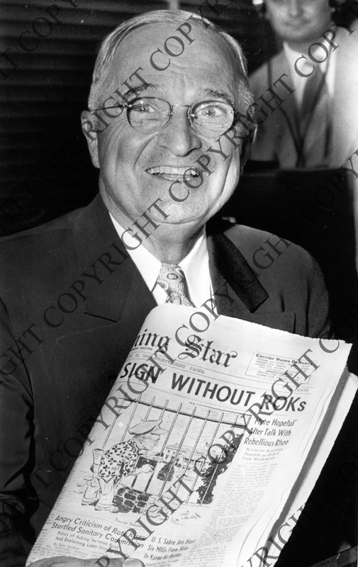 Truman Poses with Cartoon in Washington Star | Harry S. Truman