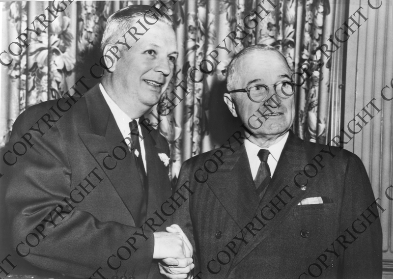 Harry S. Truman Shakes Hands with Judge Albert A. Ridge | Harry S. Truman