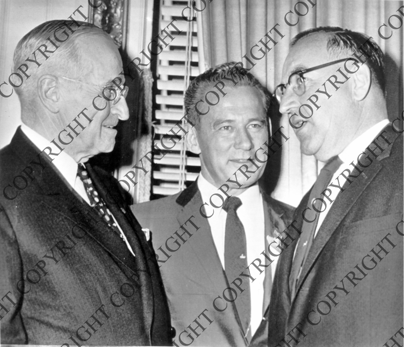 Harry S. Truman with Rep. Clair Engle and Gov. Pat Brown | Harry S. Truman