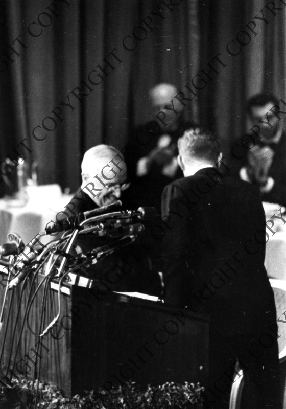 Former President Truman Greets Governor G. Mennen Williams at the ...