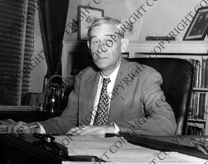 Charles Ross Working as His Desk | Harry S. Truman