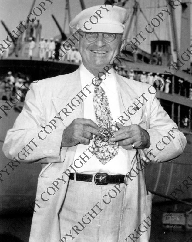 President Harry S. Truman Displaying his Submarine Tie Clasp | Harry S ...
