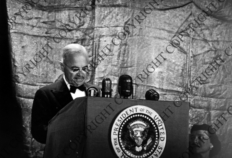 President Harry S. Truman Speaking at the Jefferson-Jackson Day Dinner ...