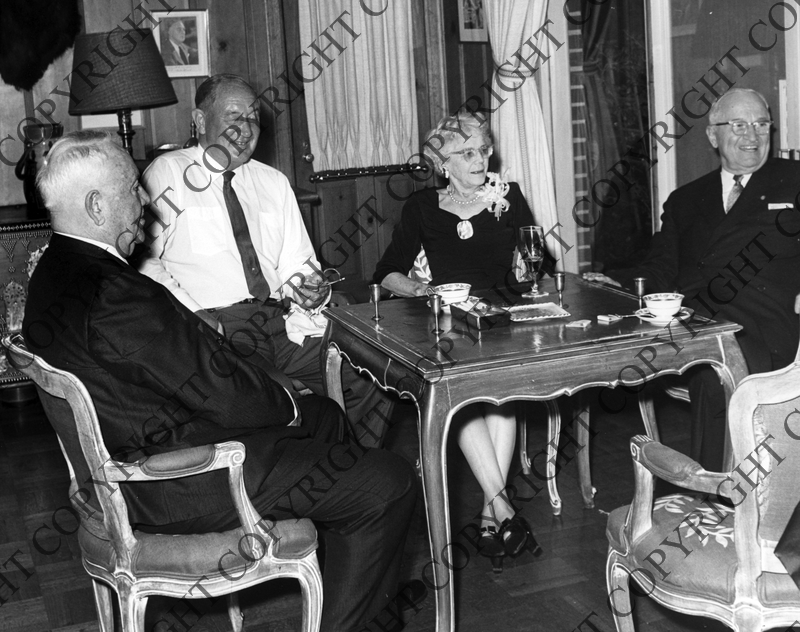 Former President Truman visiting with Edwin Pauley and others | Harry S ...