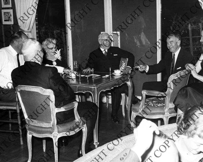 Former President Truman visiting with Edwin W. Pauley and others ...