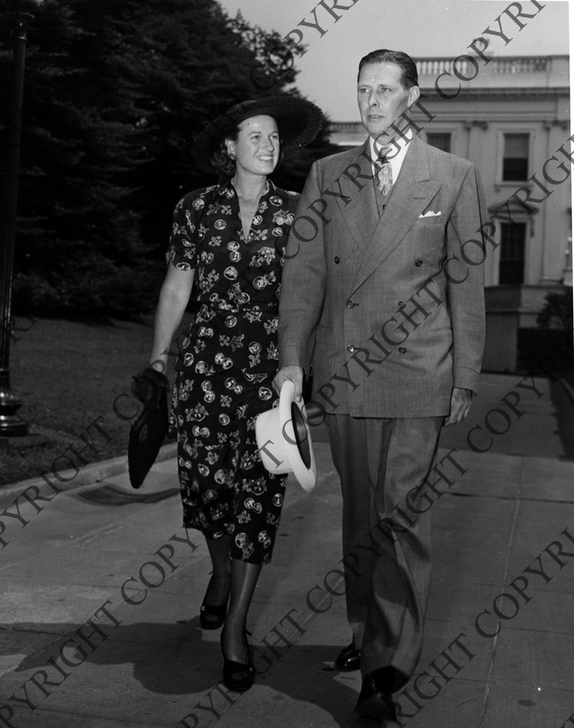 Govenor Maurice Tobin with Mrs. Tobin Leaving White House | Harry S. Truman