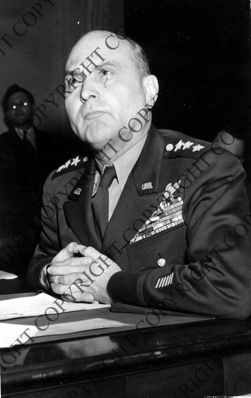 Photo of Lt. Gen. Ira Eaker testifying before the Senate Inter-State ...