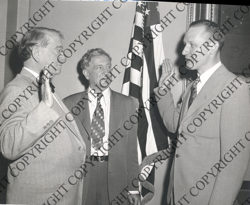 Photo of William F. Knowland being sworn in as Senator from California ...