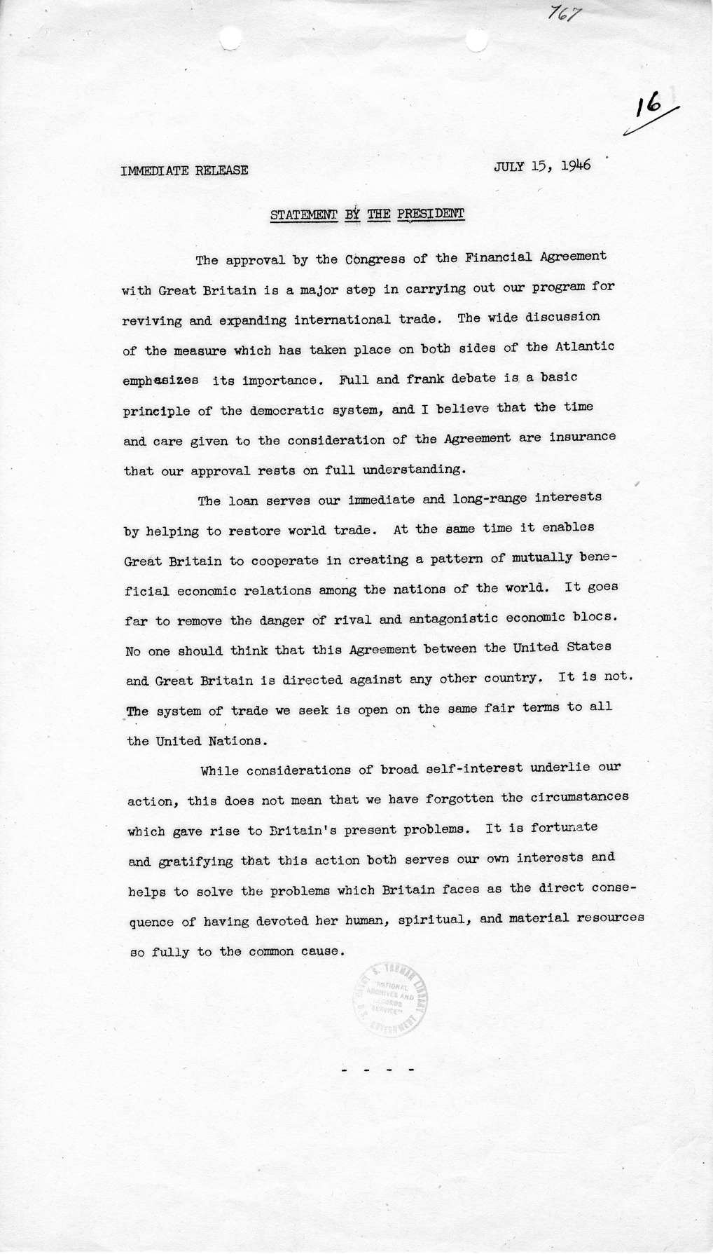 Appendix - Foreign Policy & Foreign Aid - 1945-1947 | Harry S. Truman