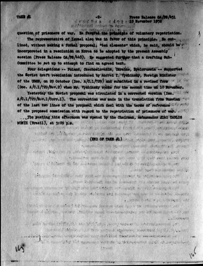 United Nations Press Release with Attachment | Harry S. Truman