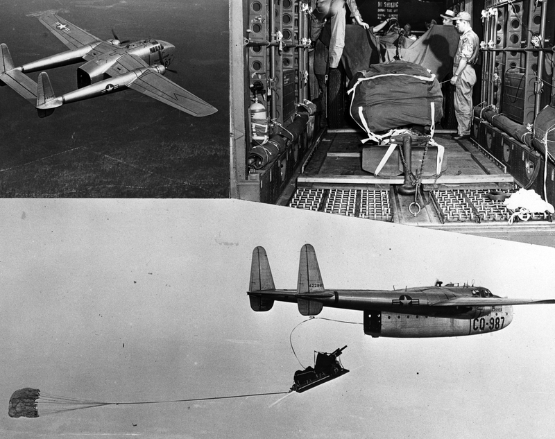 Montage Photograph of a Fairchild Packet C-82 Airplane | Harry S. Truman