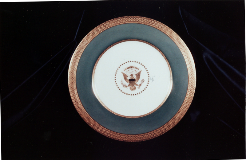 Color photo of White House dinner plate by Lenox | Harry S. Truman