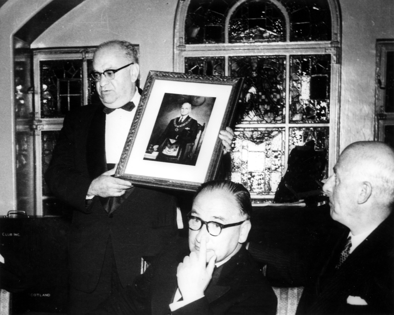 Masons with portrait of Truman | Harry S. Truman