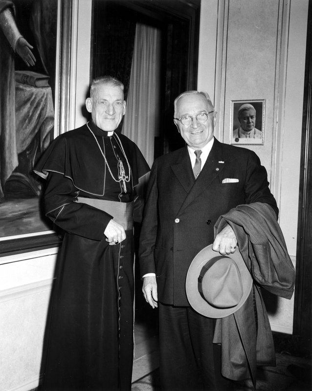Former President Truman poses with Cardinal Richard Cushing | Harry S ...