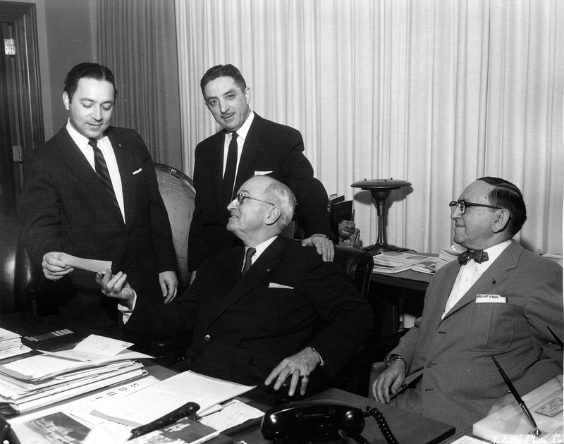 Truman and others in Truman's office at the Truman Library | Harry S ...